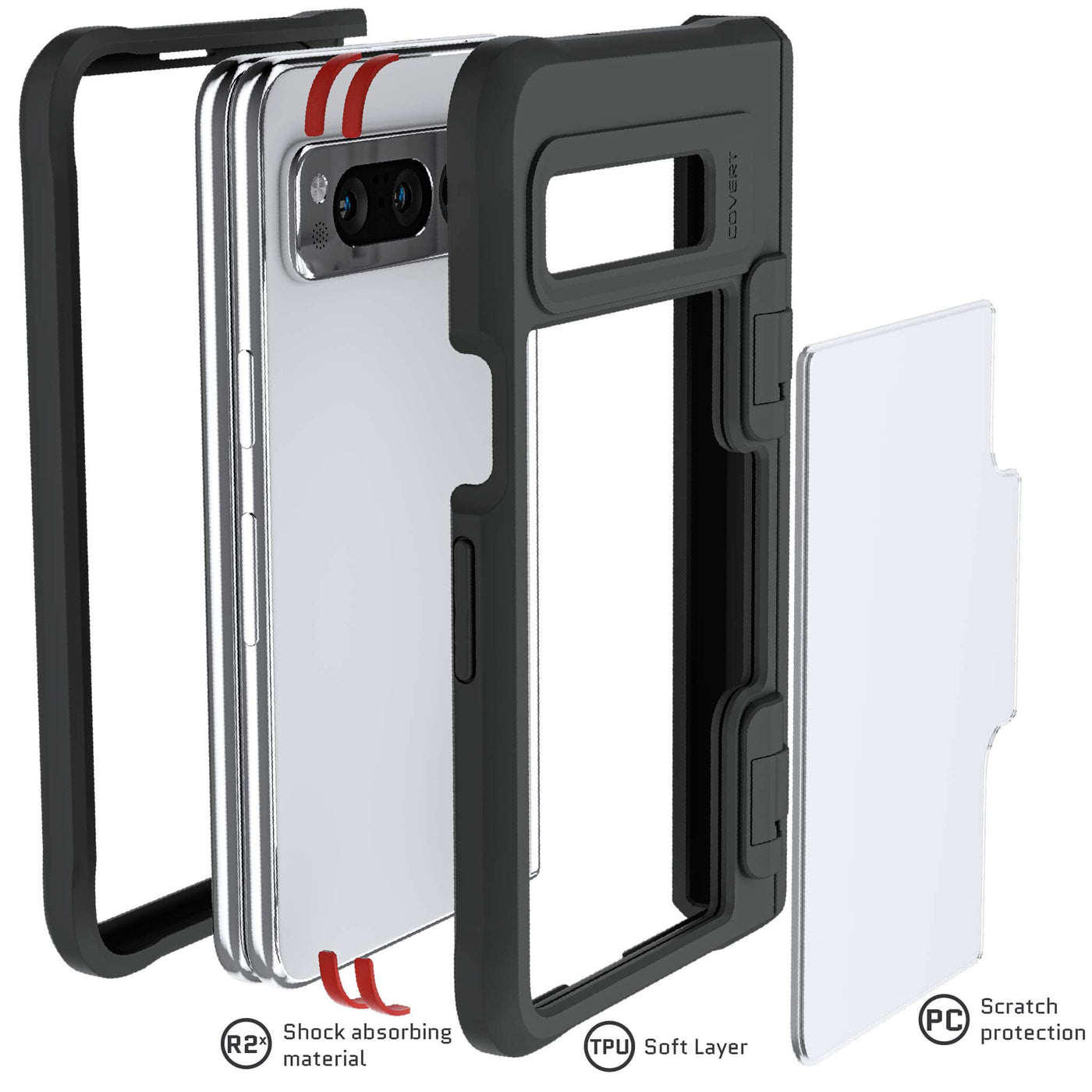 Google Pixel Fold Case Clear Phone Covers — GHOSTEK
