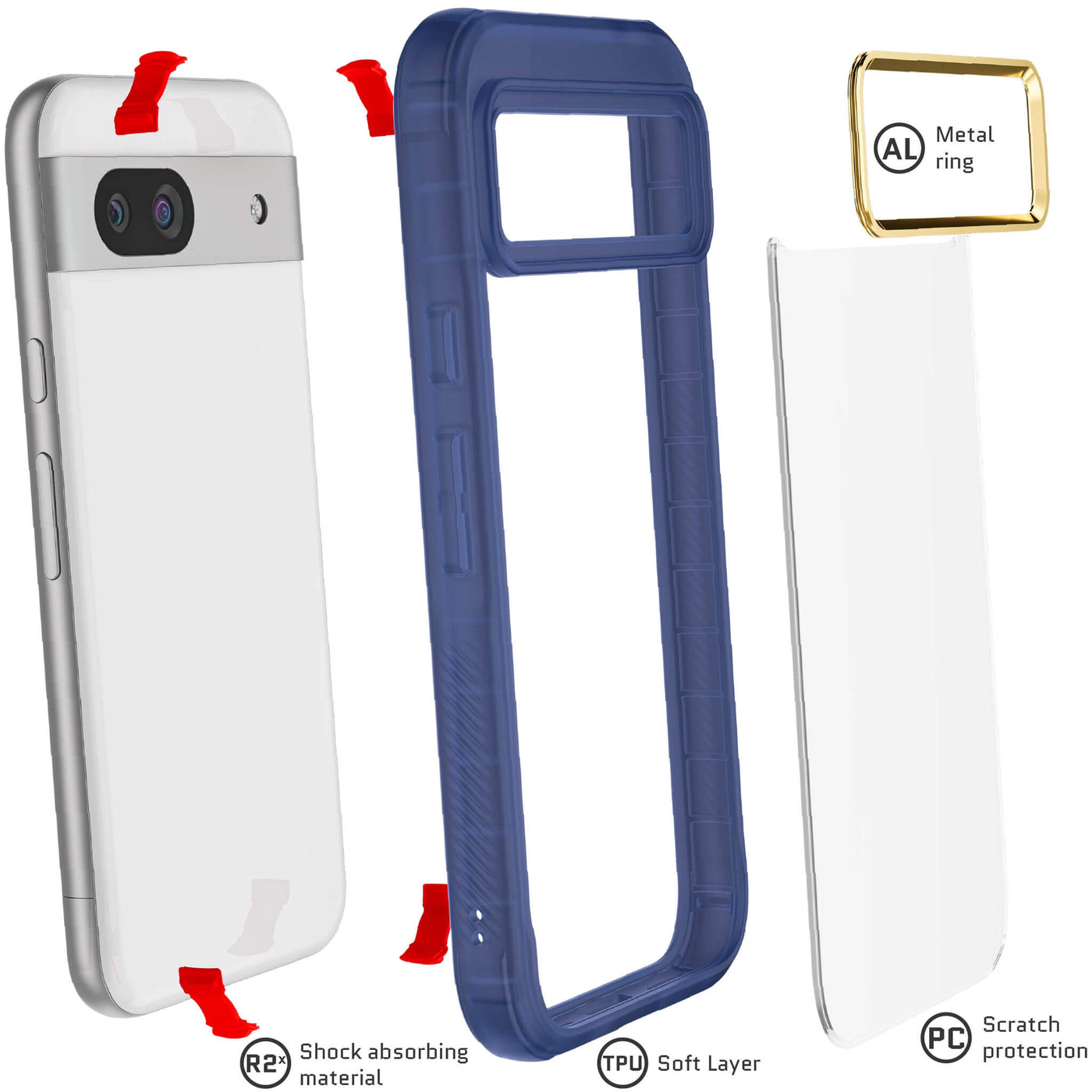 Google Pixel 8a Clear Protective Phone Cases — GHOSTEK