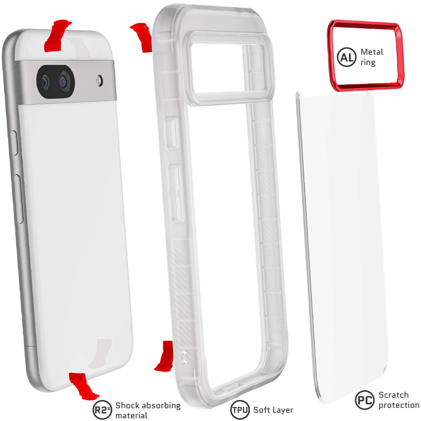 Google Pixel 8a Clear Protective Phone Cases — GHOSTEK