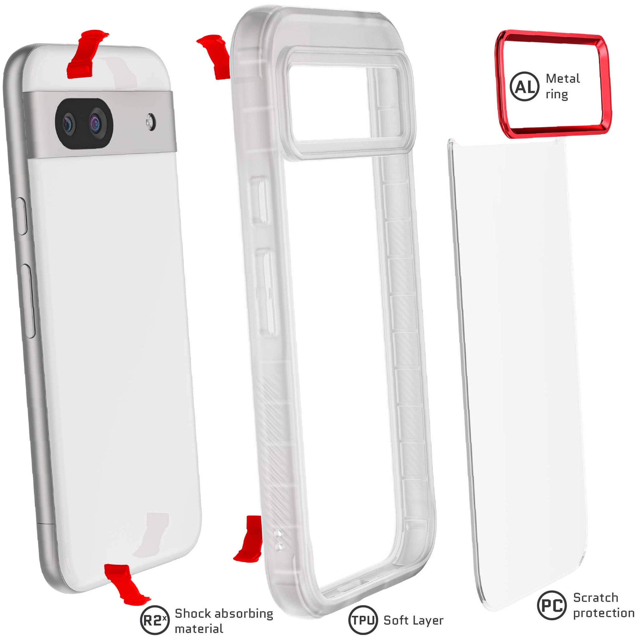 Google Pixel 8a Clear Protective Phone Cases — GHOSTEK