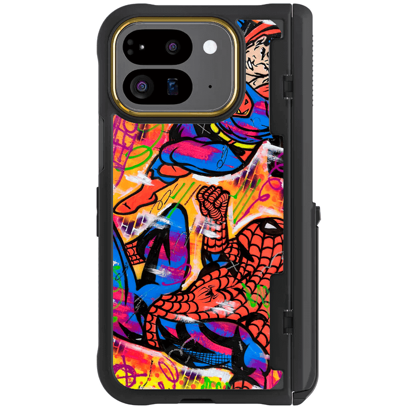 Spiderman vs Superman - Spraypaint — COVERT Collab Artwork Case — GHOSTEK